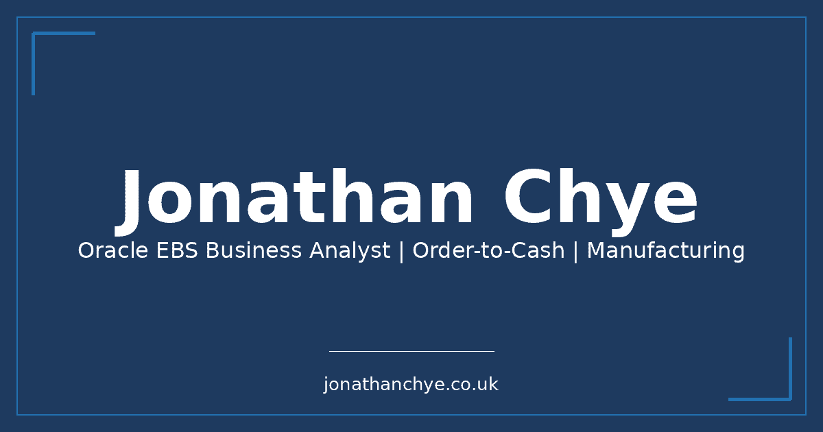 Customisation and Workflow Tips in Oracle EBS | Jonathan Min Chye